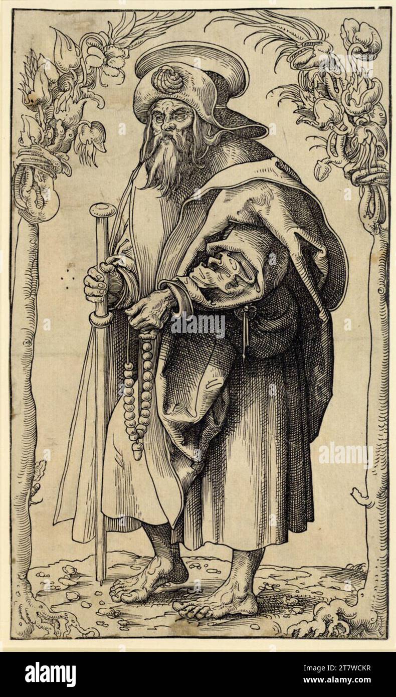 Lucas Cranach d. Ä. The apostle Jacobus the older one. Woodcut around ...
