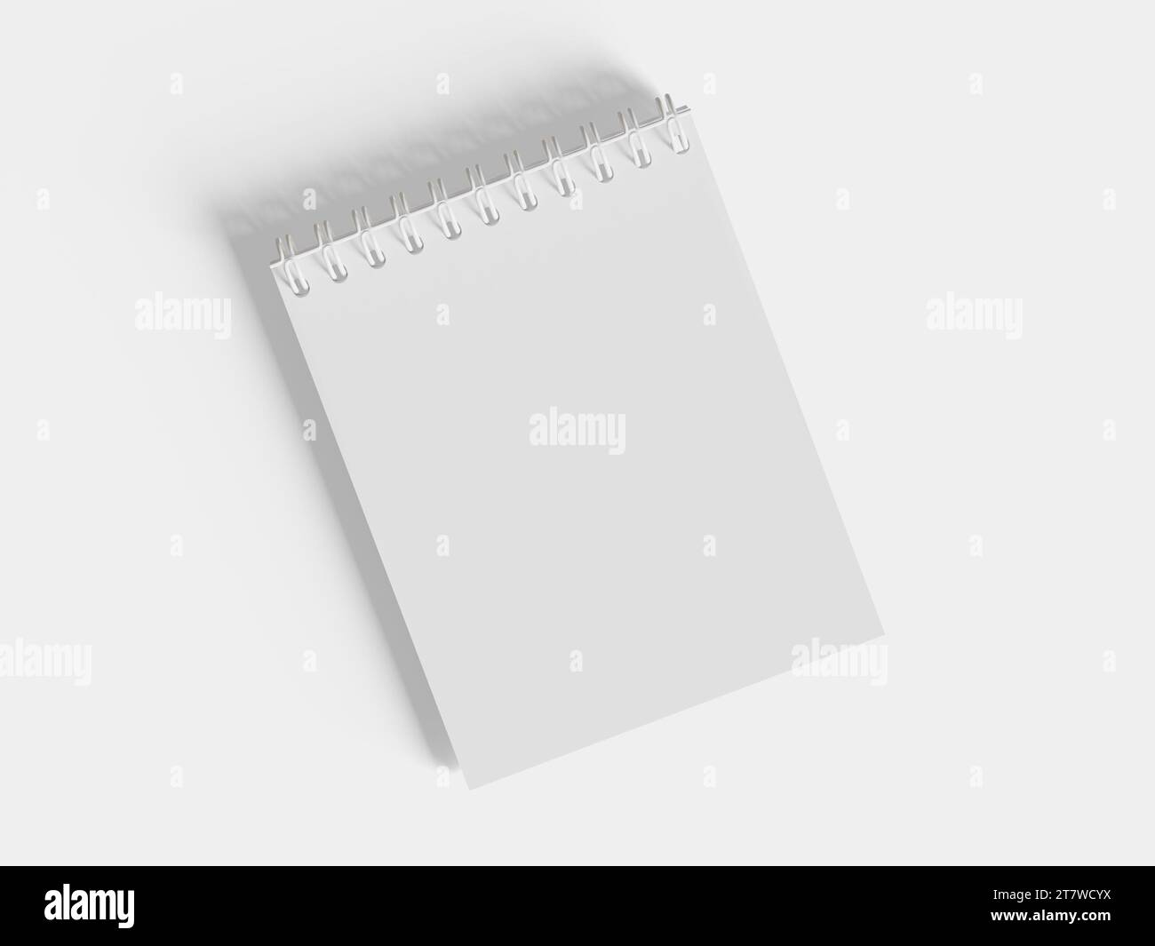 Spiral binder notebook white background on 3D illustration Stock Photo ...
