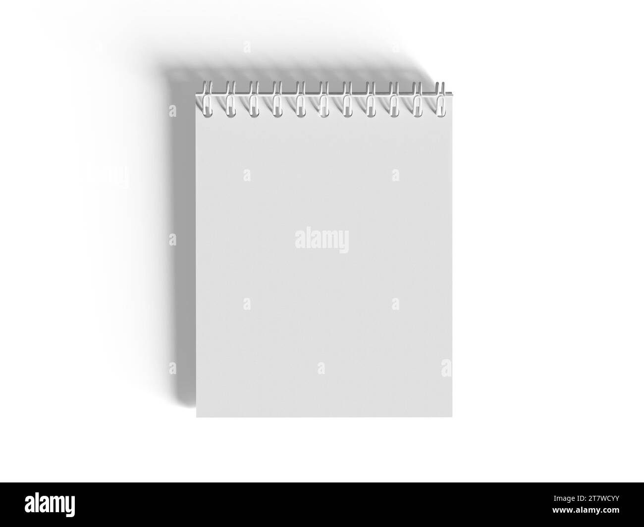Spiral binder notebook white background on 3D illustration Stock Photo ...