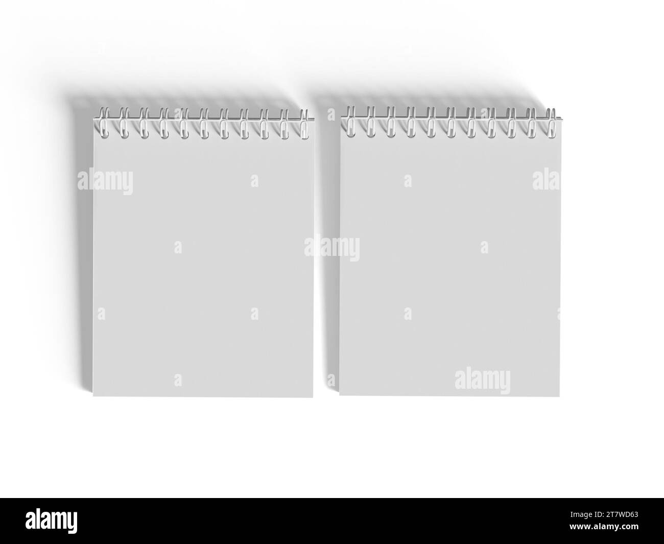 Spiral binder notebook white background on 3D illustration Stock Photo ...