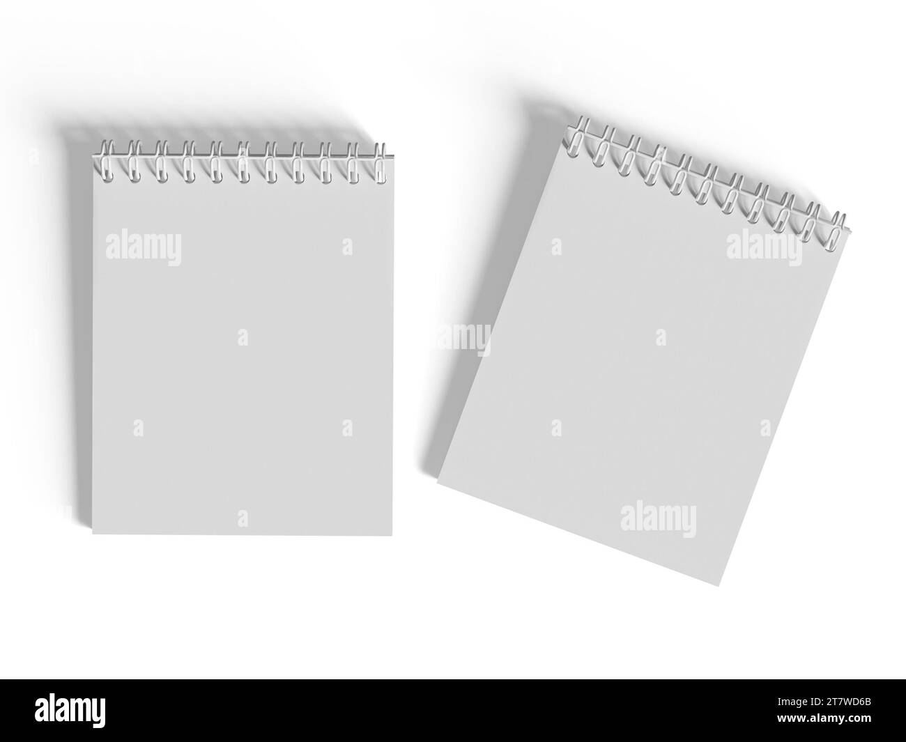 Spiral binder notebook white background on 3D illustration Stock Photo ...