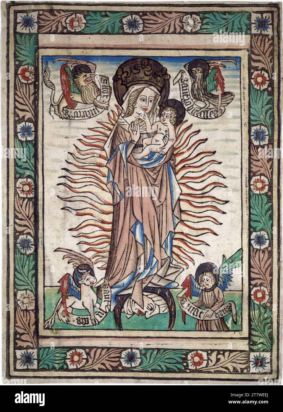 Anonym The Madonna in the glory on the crescent moon with the ...