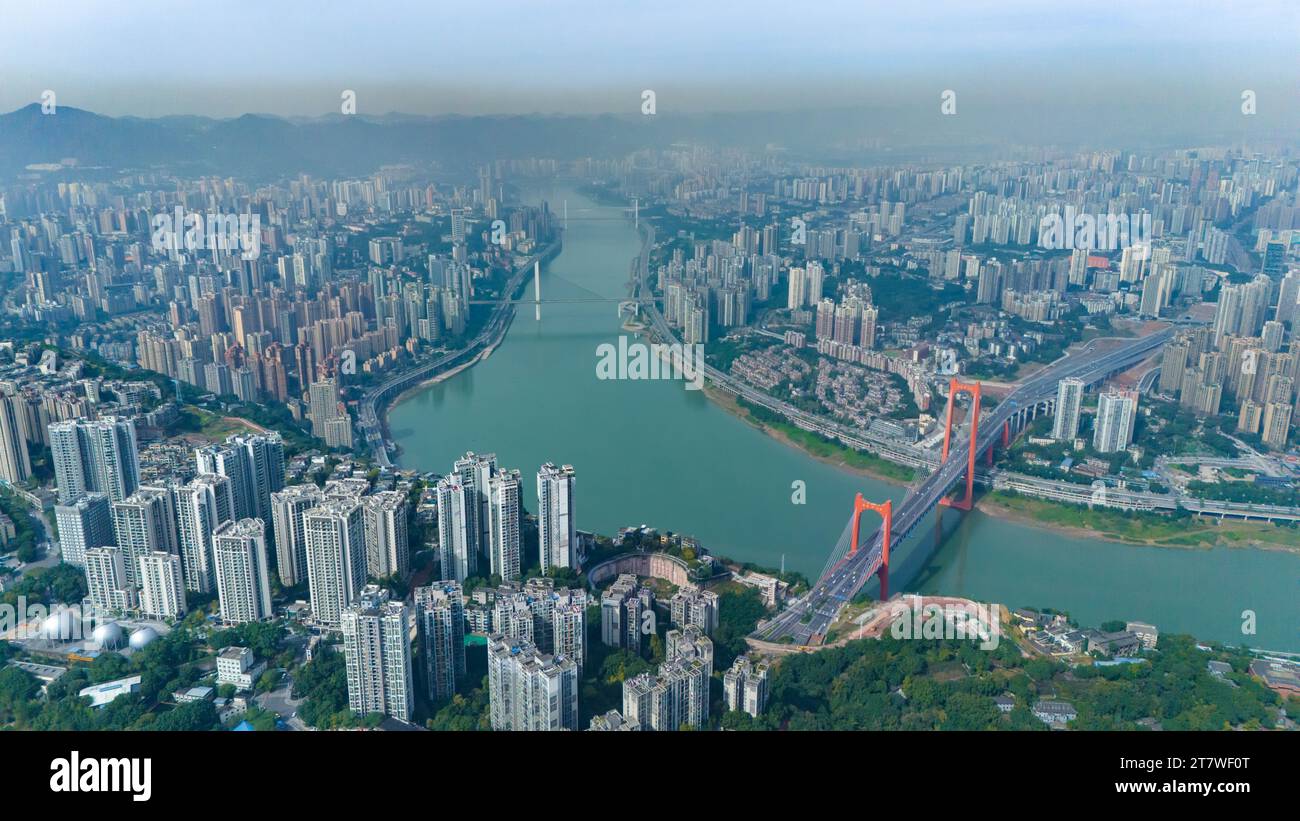 CHONGQING, CHINA - NOVEMBER 17, 2023 - High-rise buildings are seen in ...