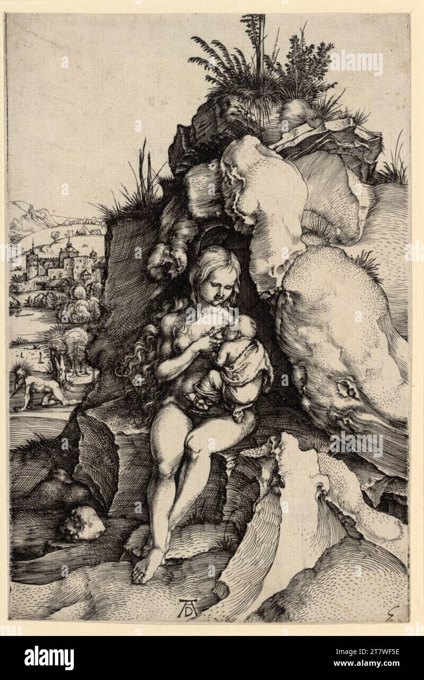 Albrecht Dürer The penance of St. John Chrysostomus. Copper engraving ...