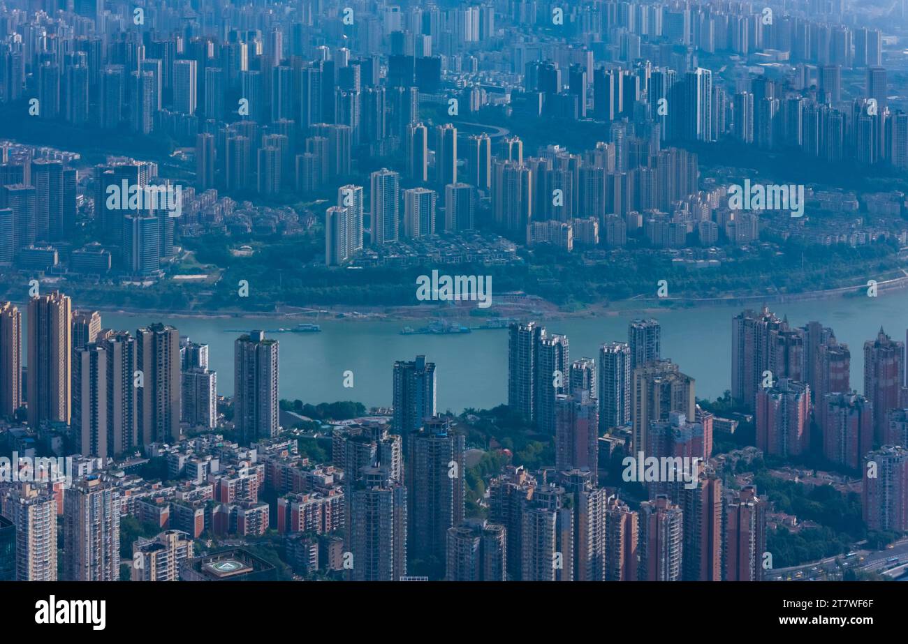 CHONGQING, CHINA - NOVEMBER 17, 2023 - High-rise buildings are seen in ...