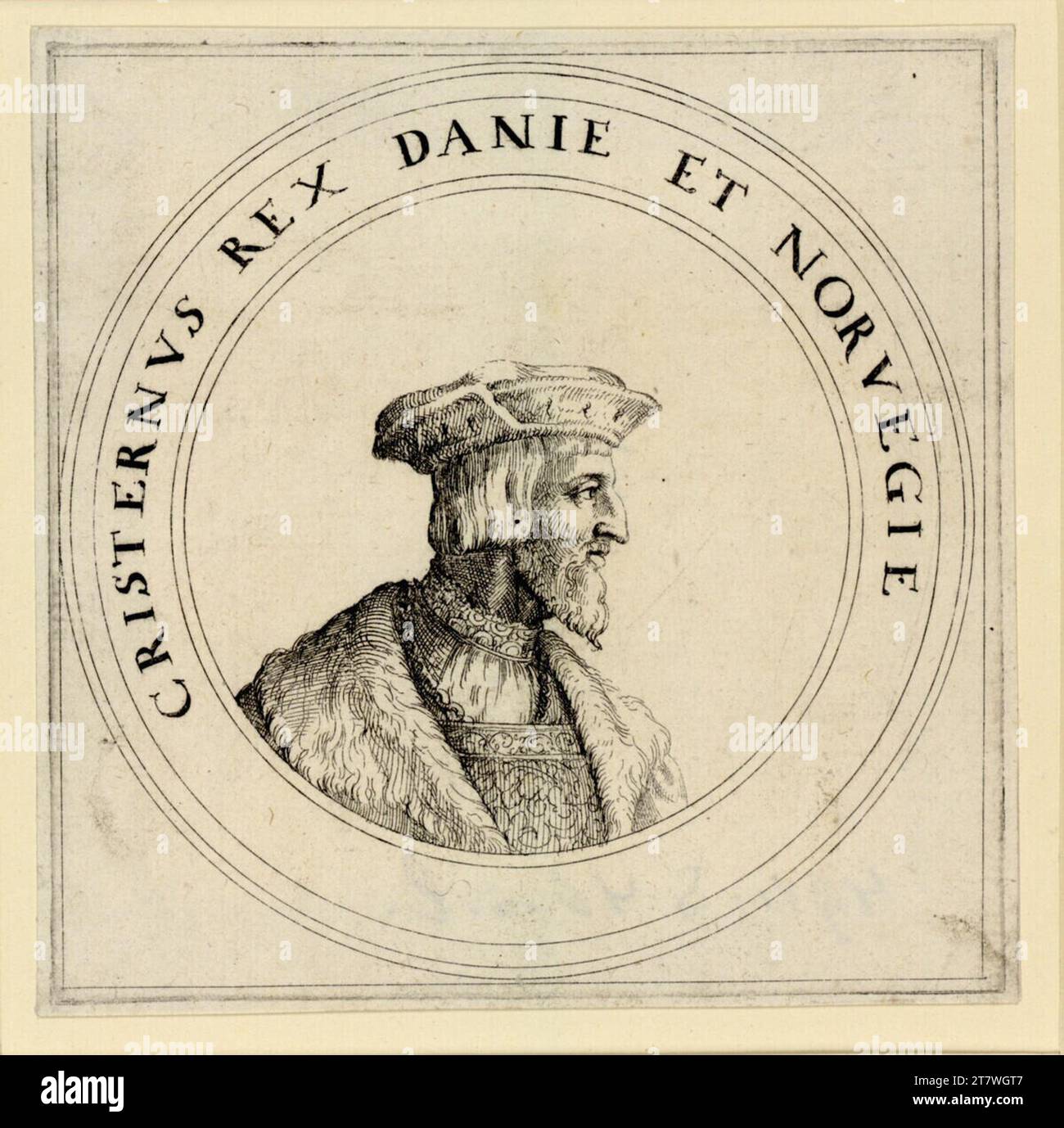 Augustin Hirschvogel King Christian II of Denmark. etching around 1549 ...