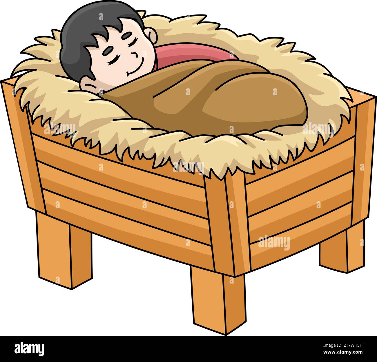 Baby Jesus Cartoon Colored Clipart Illustration Stock Vector Image ...