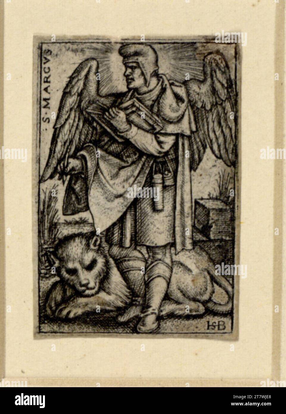 Sebald Beham Markus. Copper engraving print Stock Photo - Alamy