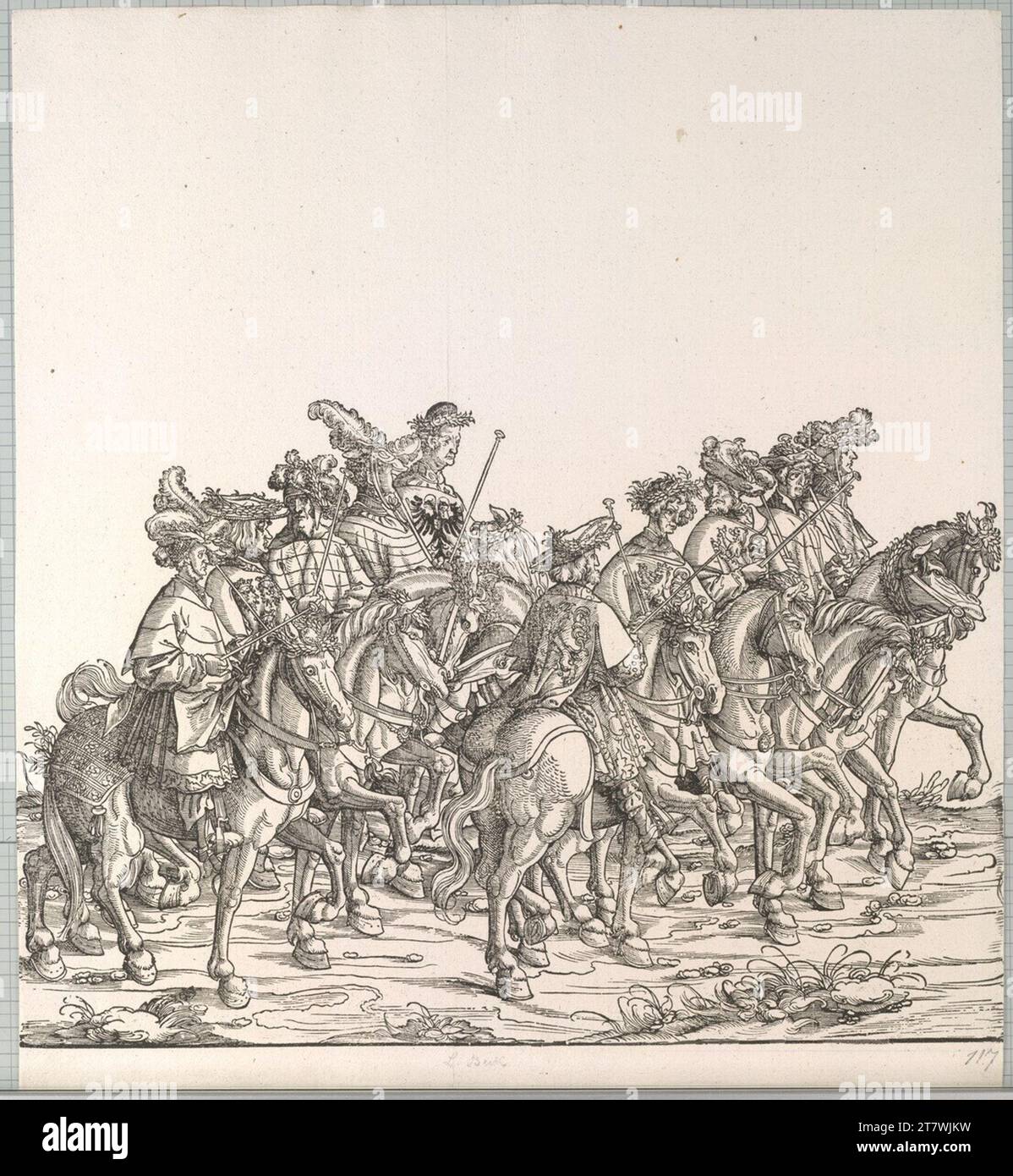 Leonhard Beck Triumphal procession of Emperor Maximilians I.: Herolde ...