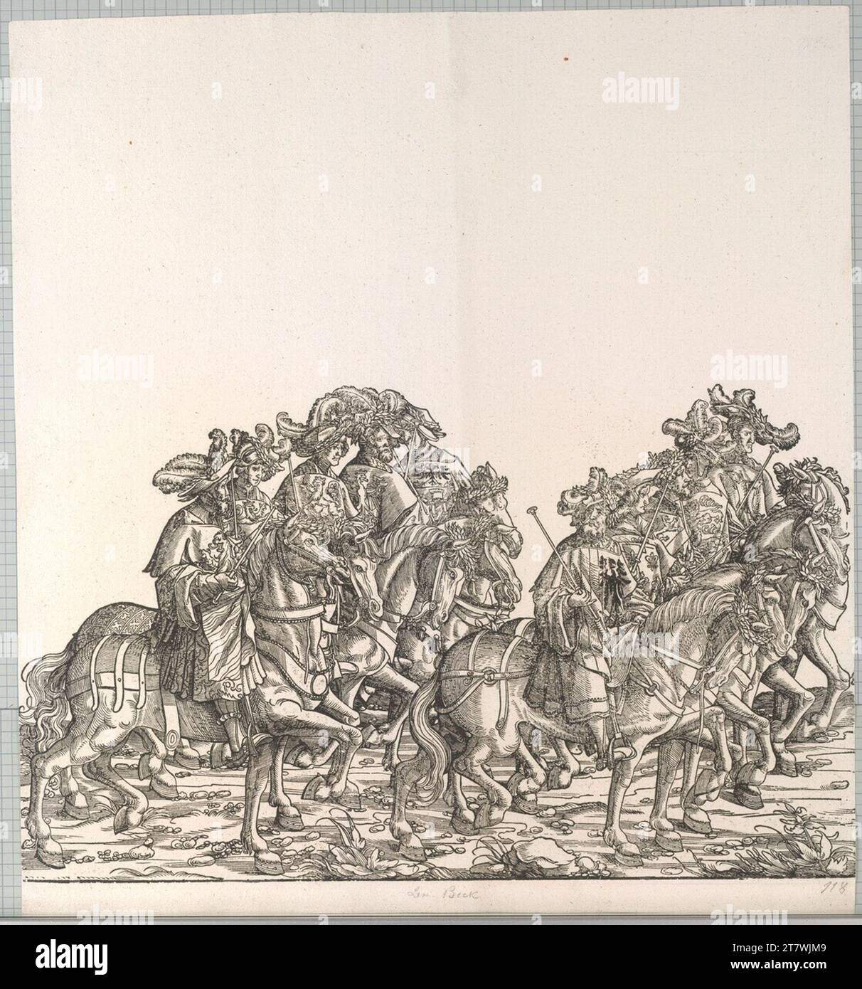 Leonhard Beck Triumphal procession of Emperor Maximilians I.: Herolde ...