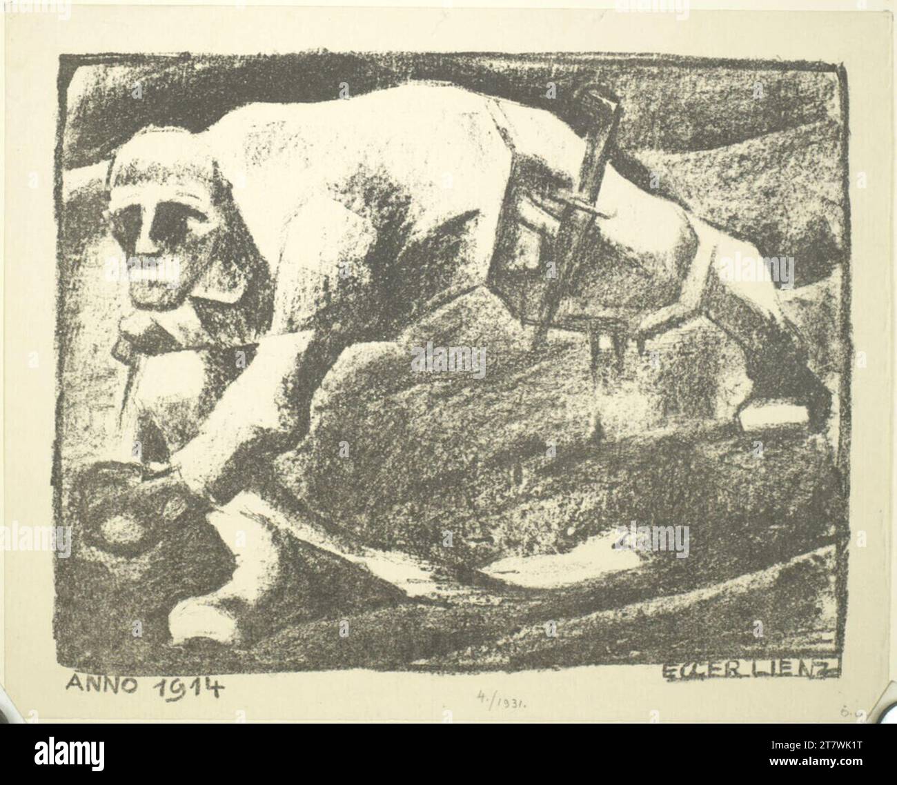 Albin Egger-Lienz Anno 1914. Lithography 1923 , 1923 Stock Photo - Alamy