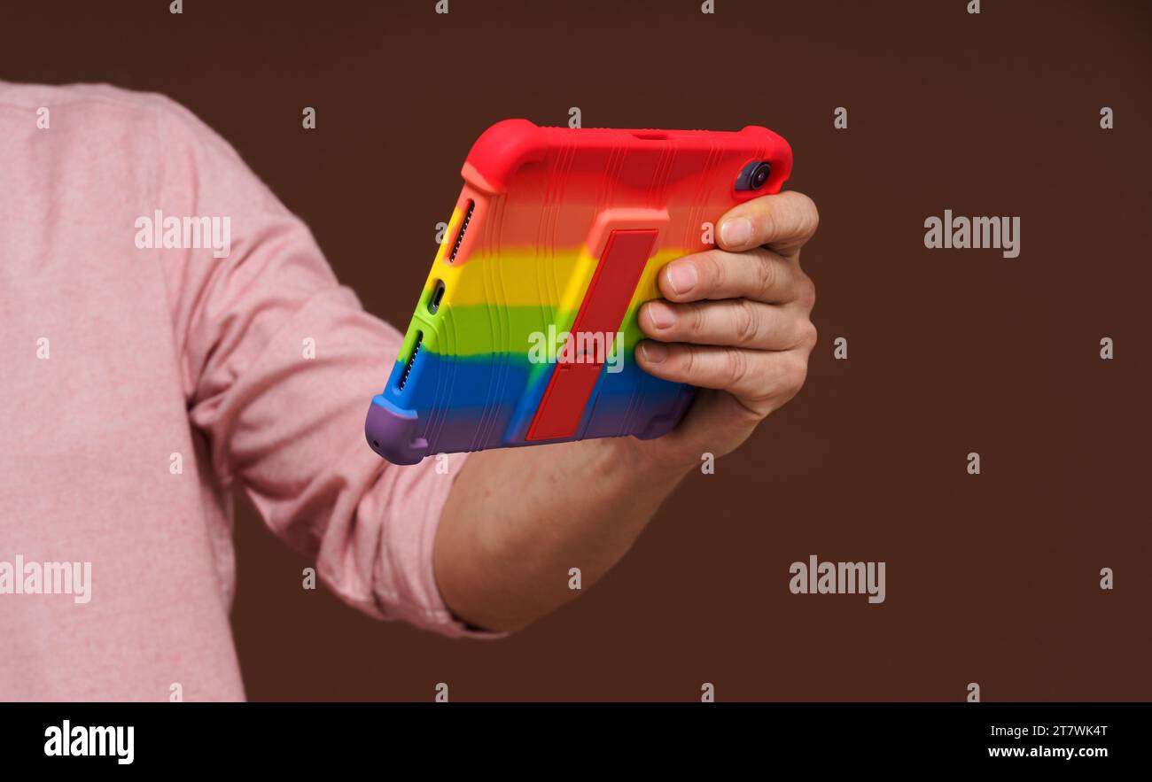 Sign of gay culture and LGBTQ pride representing man's hand holding ...