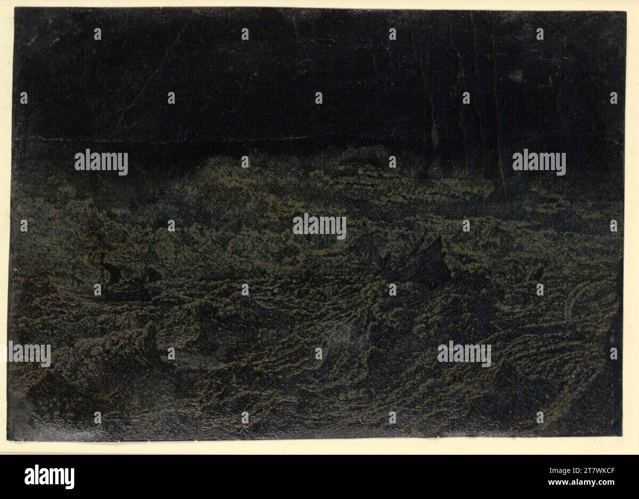 Hercules Pietersz. Seghers The sea storm. Etching, pressure in ...