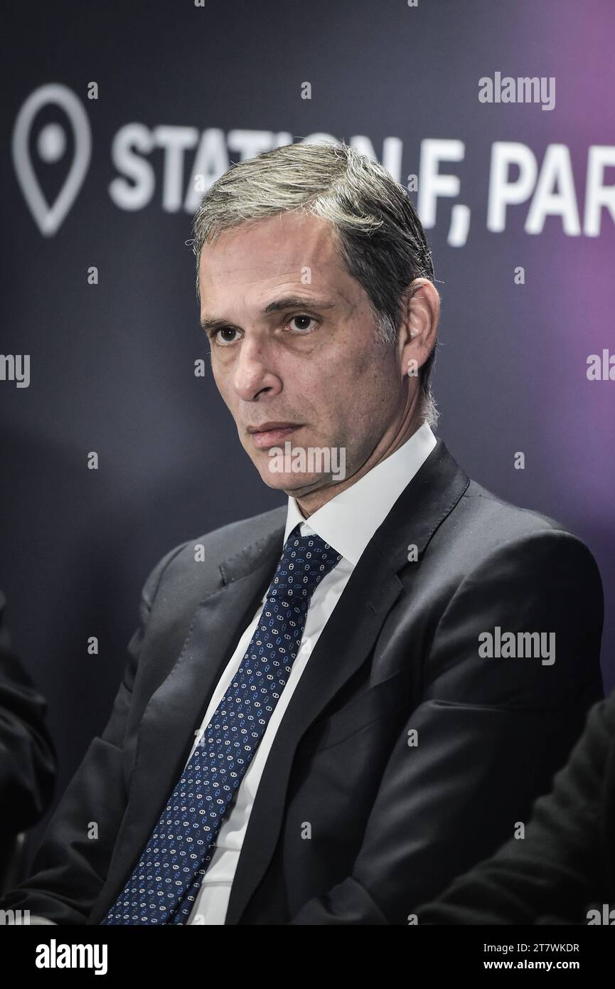 Paris, France. 17th Nov, 2023. CEO of CMA CGM Rodolphe Saade attends a ...