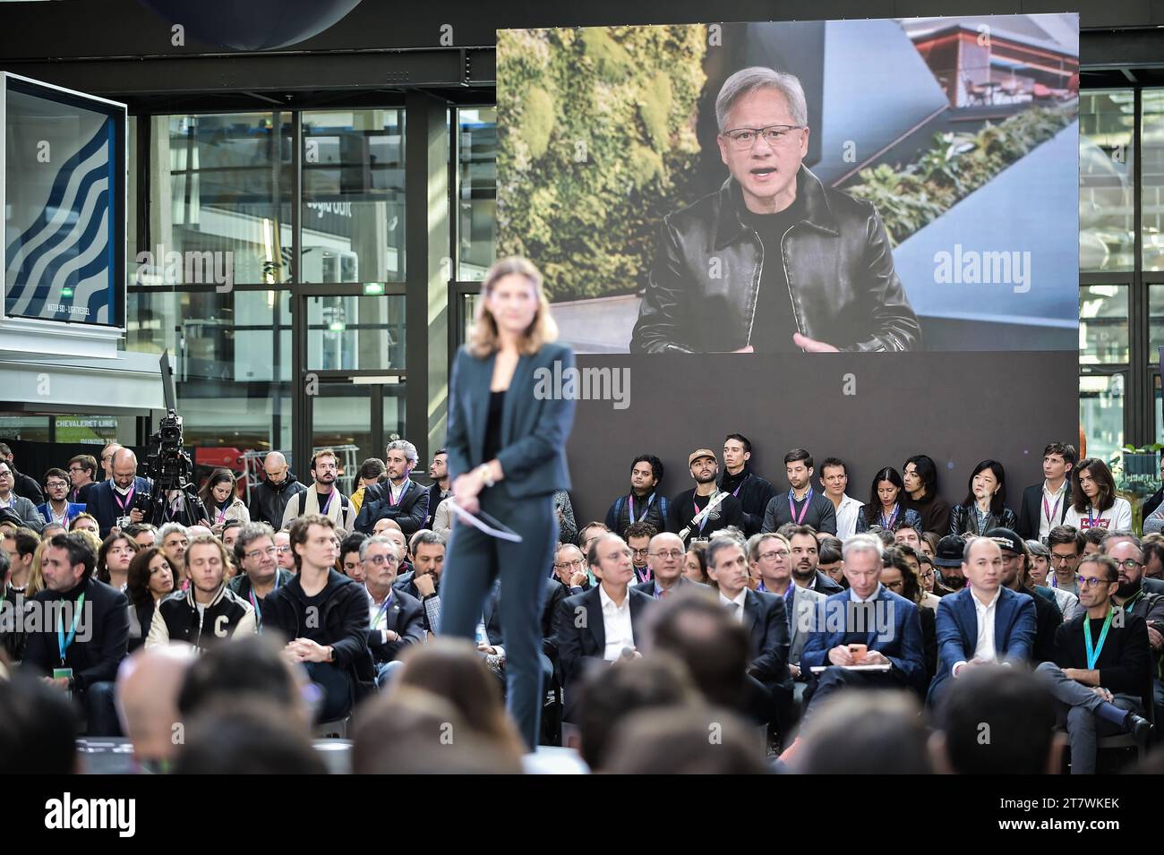Paris, France. 17th Nov, 2023. President and CEO of INVIDIA Jensen ...