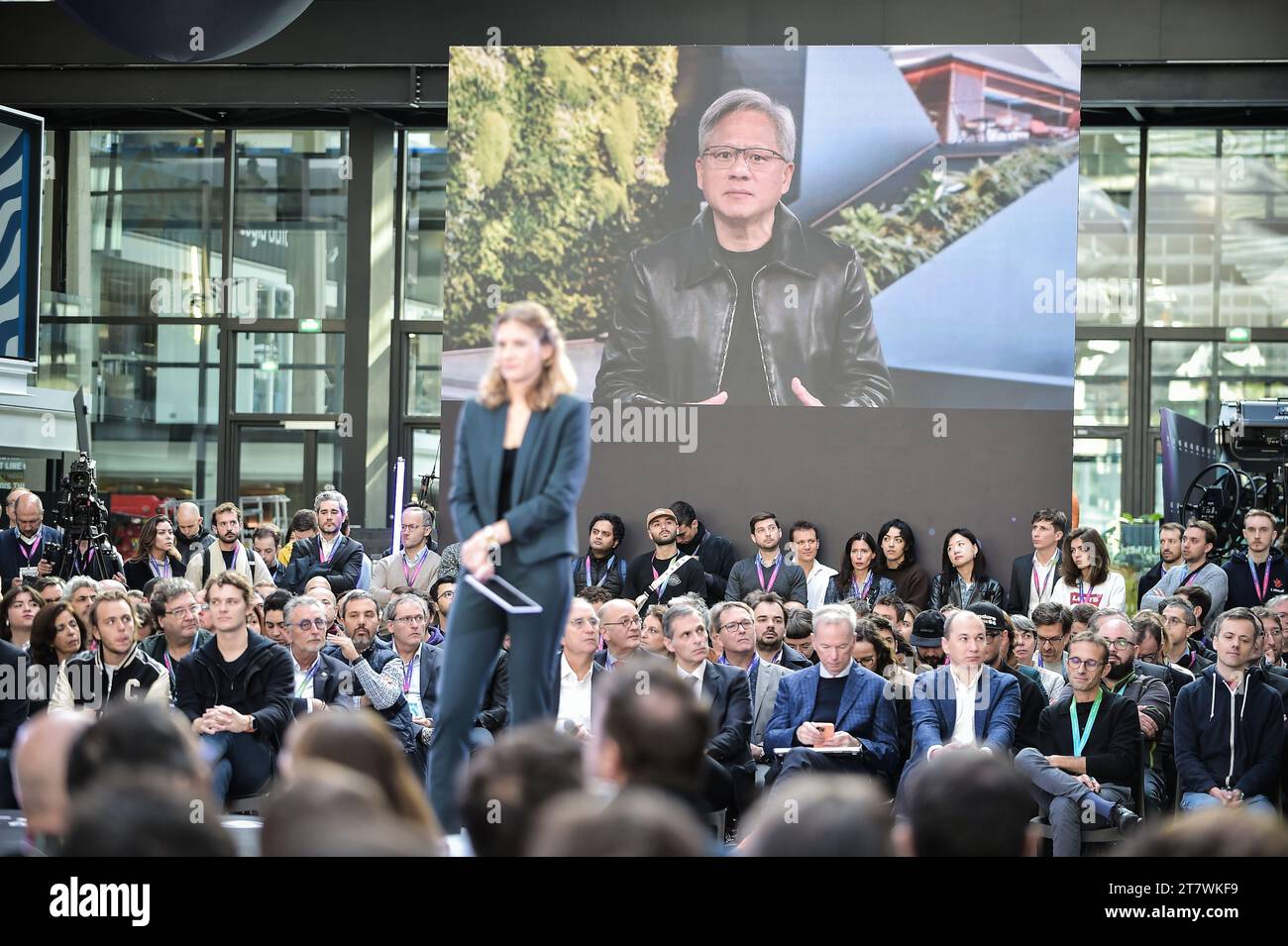 Paris, France. 17th Nov, 2023. President and CEO of INVIDIA Jensen ...