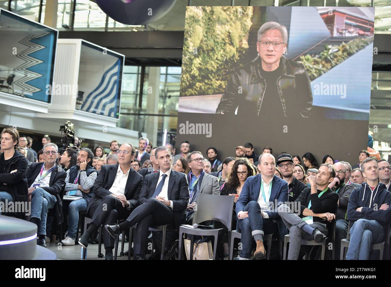 Paris, France. 17th Nov, 2023. President and CEO of INVIDIA Jensen ...