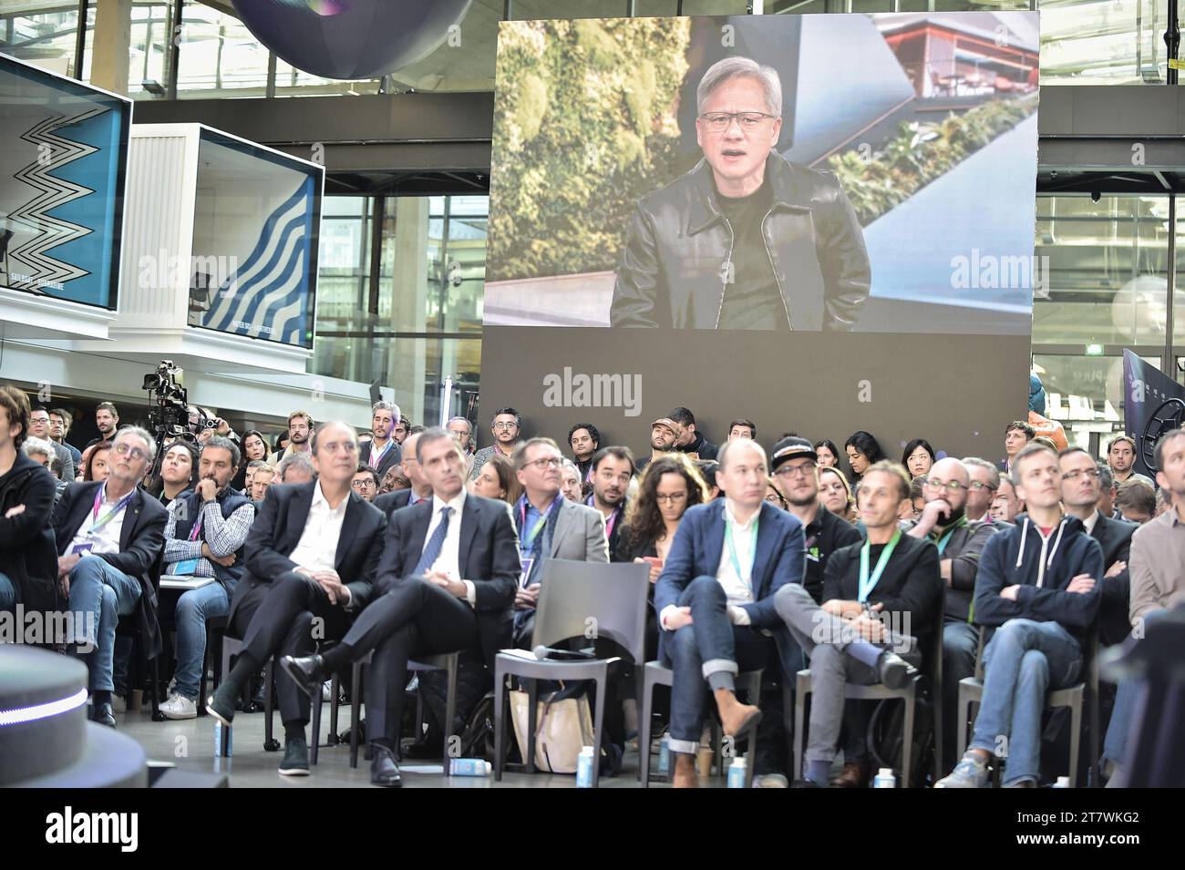 Paris, France. 17th Nov, 2023. President and CEO of INVIDIA Jensen ...