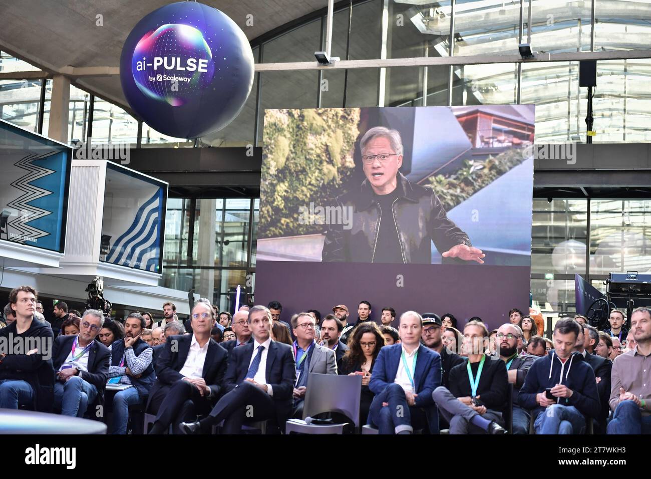Paris, France. 17th Nov, 2023. President and CEO of INVIDIA Jensen ...