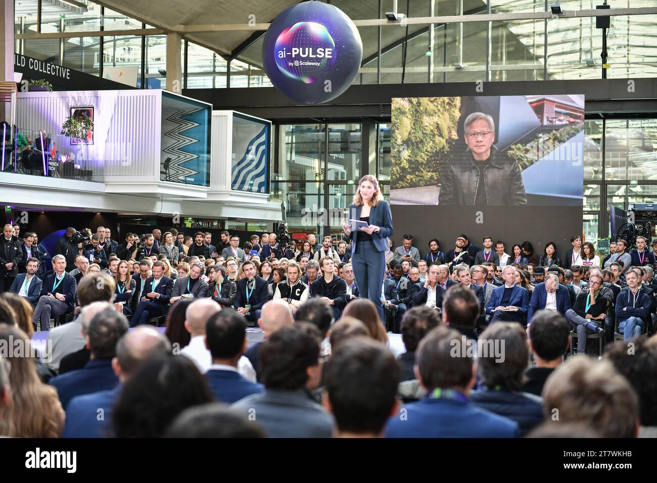 Paris, France. 17th Nov, 2023. President and CEO of INVIDIA Jensen ...