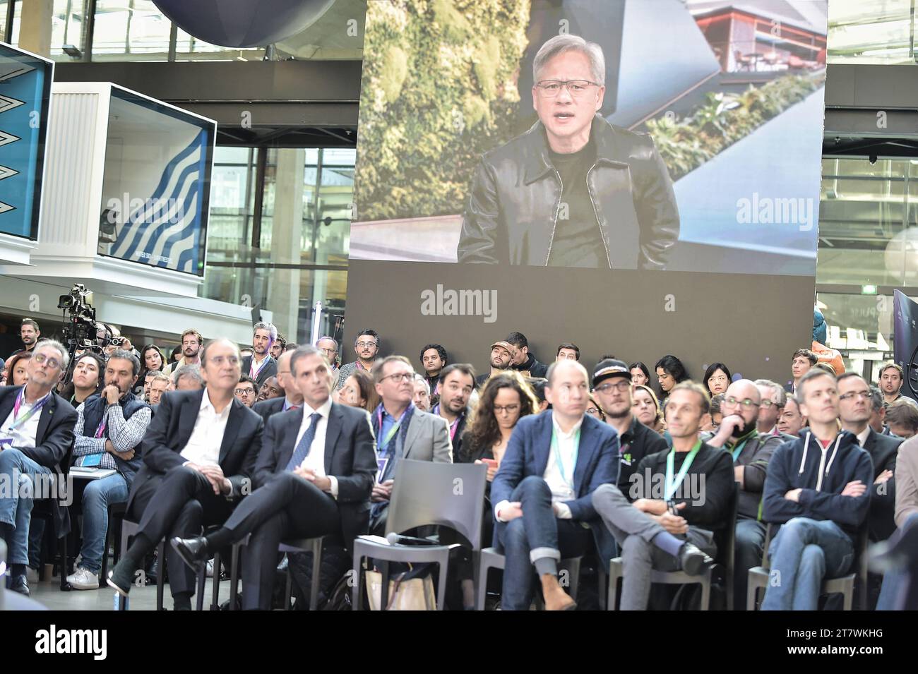 Paris, France. 17th Nov, 2023. President and CEO of INVIDIA Jensen ...