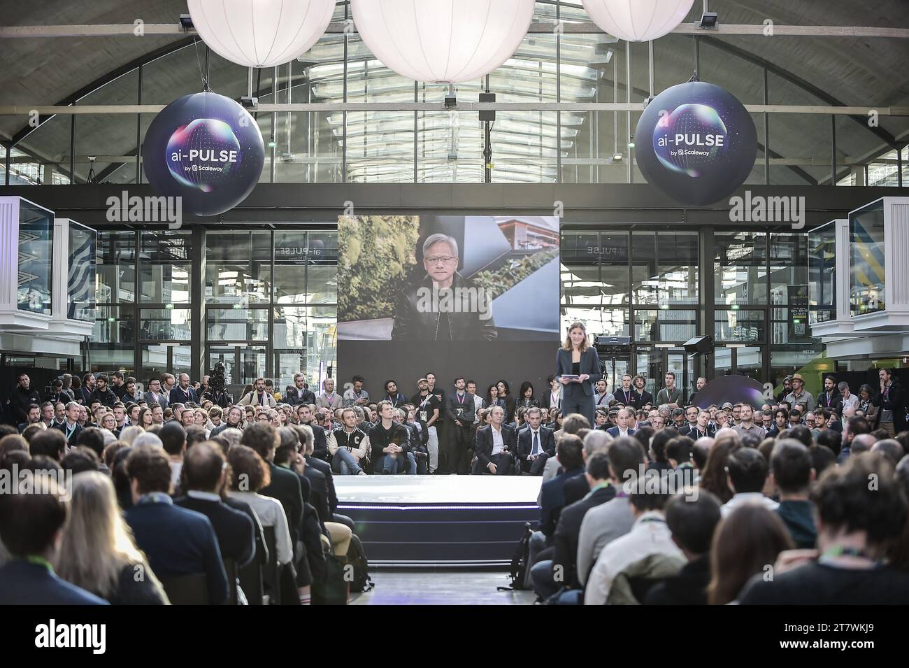Paris, France. 17th Nov, 2023. President and CEO of INVIDIA Jensen ...