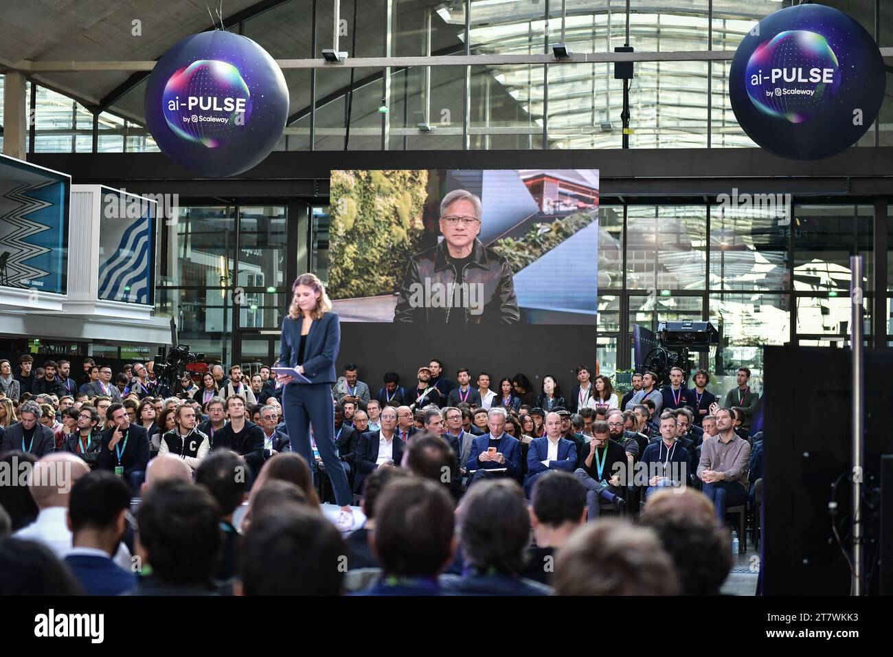 Paris, France. 17th Nov, 2023. President and CEO of INVIDIA Jensen ...