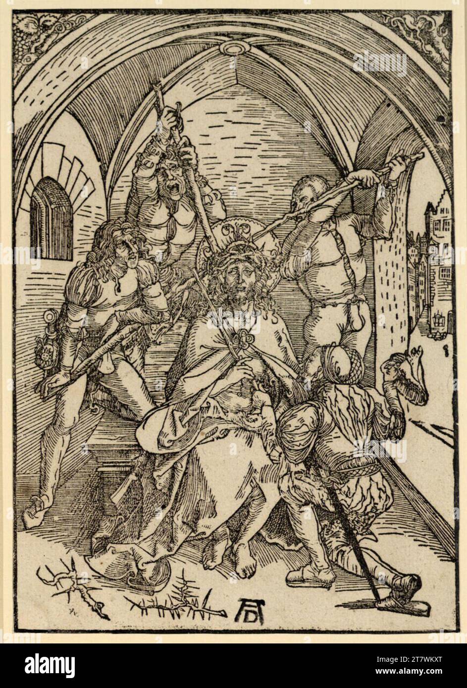 Anonym The crowning thorough crowning of Christ (from the Albertina ...