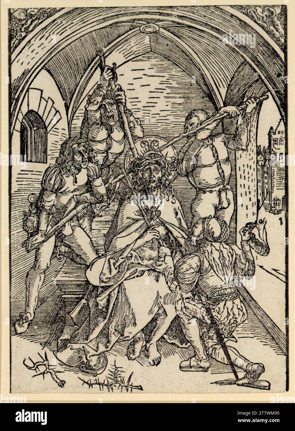 Anonym The crowning thorough crowning of Christ (from the Albertina ...