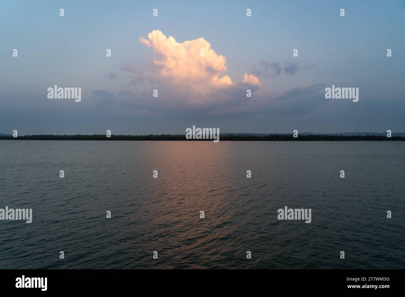 Beautiful view of Xingu river in the Amazon rainforest on sunny summer ...