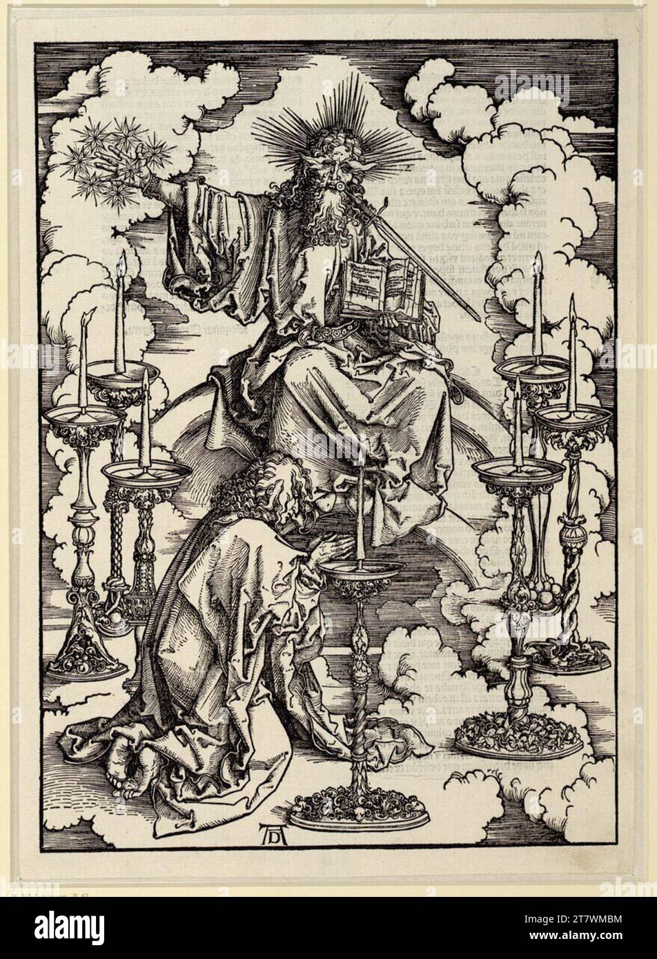 Albrecht Dürer Johannes sees the seven candlesticks (apocalypse, figure ...