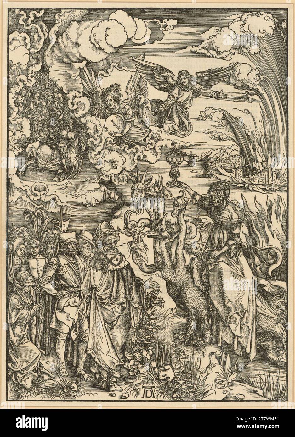 Albrecht Dürer The Babylonian woman (apocalypse, figure XIII). Woodcut ...