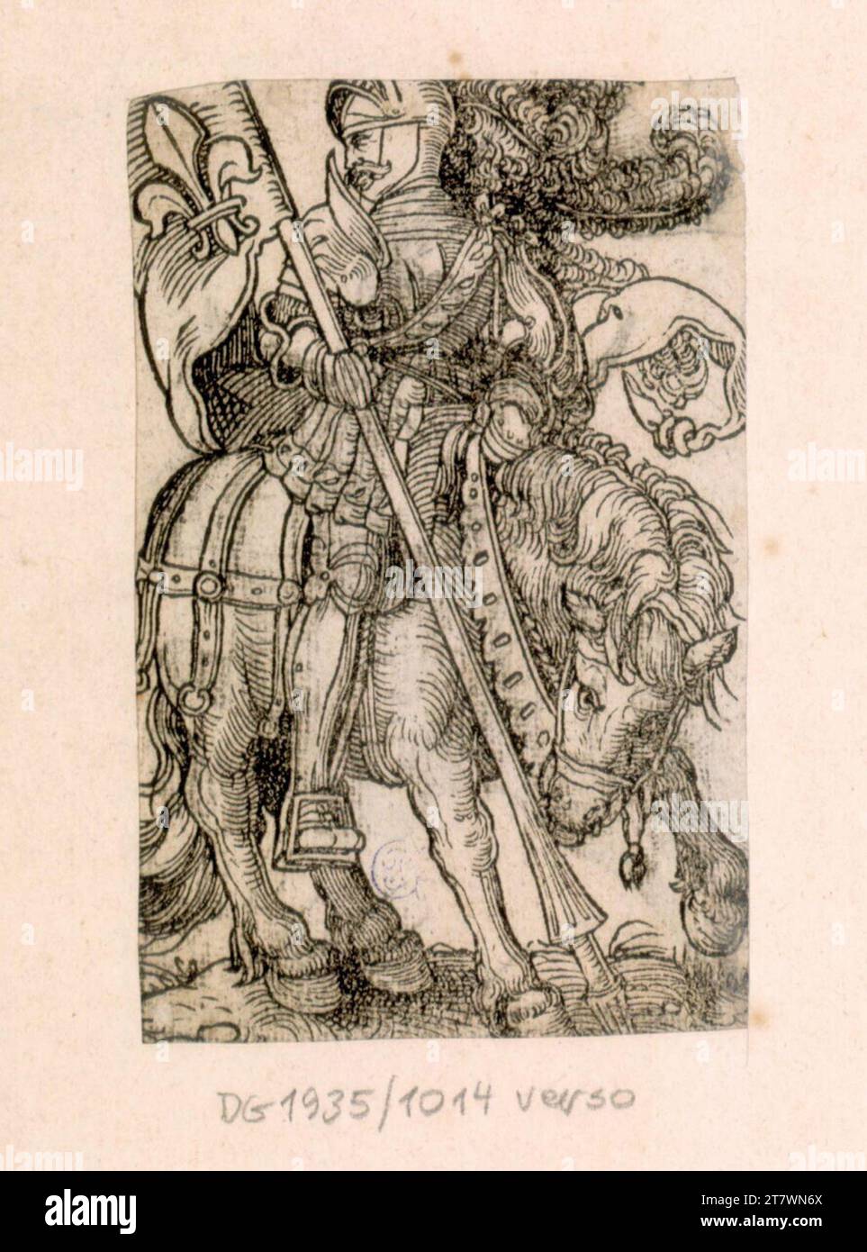Kölner Meister (School) Ritter. Woodcut 16. Century , 16th century ...