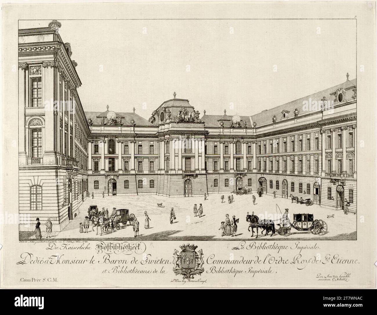 Carl Schütz Court library. etching 1780 , 1780 Stock Photo - Alamy