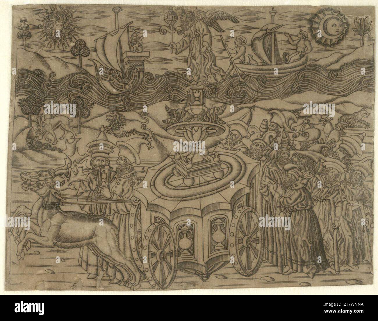 Meister der Wiener Passion The Viennese triumph of Petrarch. Copper ...