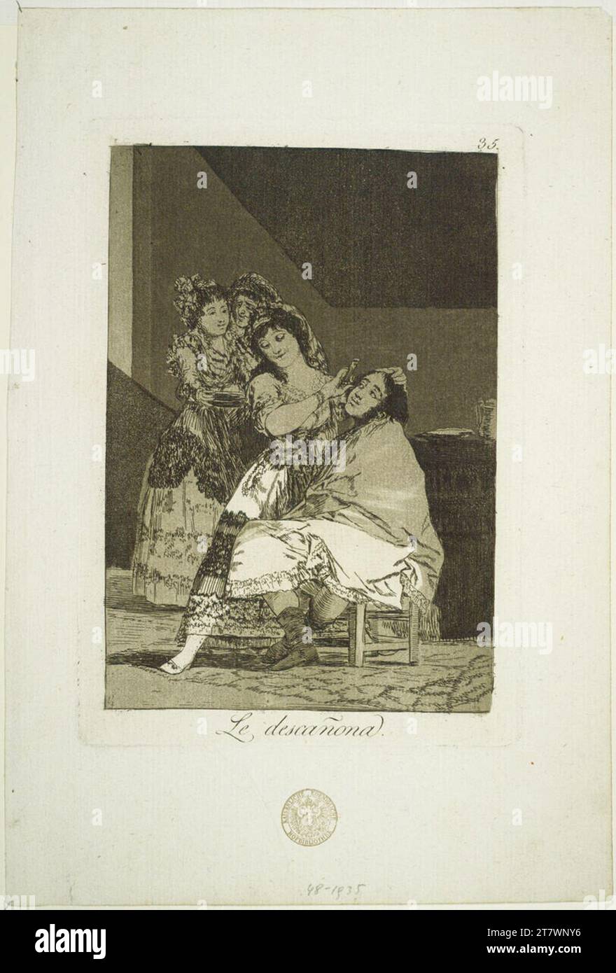 Francisco José de Goya y Lucientes Los Caprichos: Le Descañona. - she ...