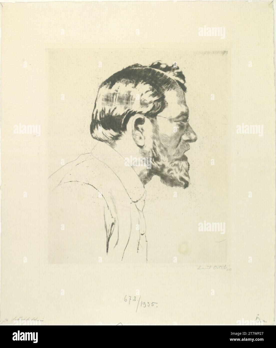 Emil Orlik Self -portrait. Etching; Roulette; Cold needle 1910 , 1910 ...
