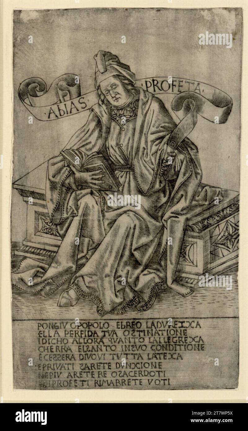 Meister der Propheten und Sibyllen Obadiah. Copper engraving print ...