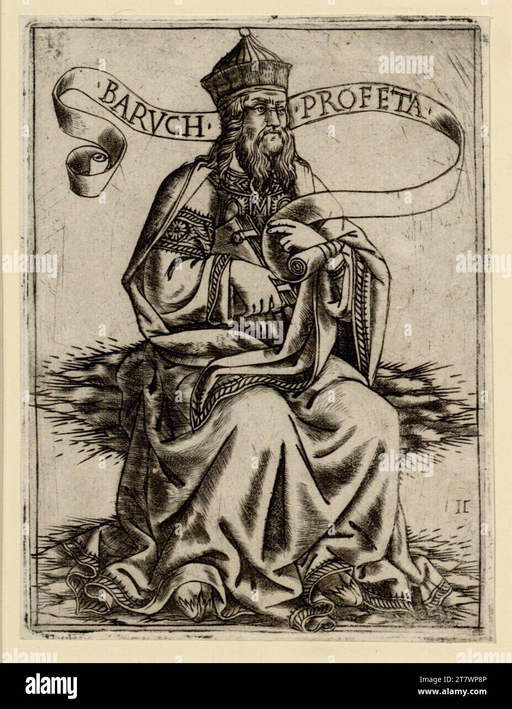 Meister der Propheten und Sibyllen Baruch. Copper engraving print ...