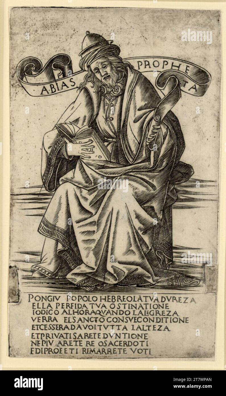 Meister der Propheten und Sibyllen Obadiah. Copper engraving print ...
