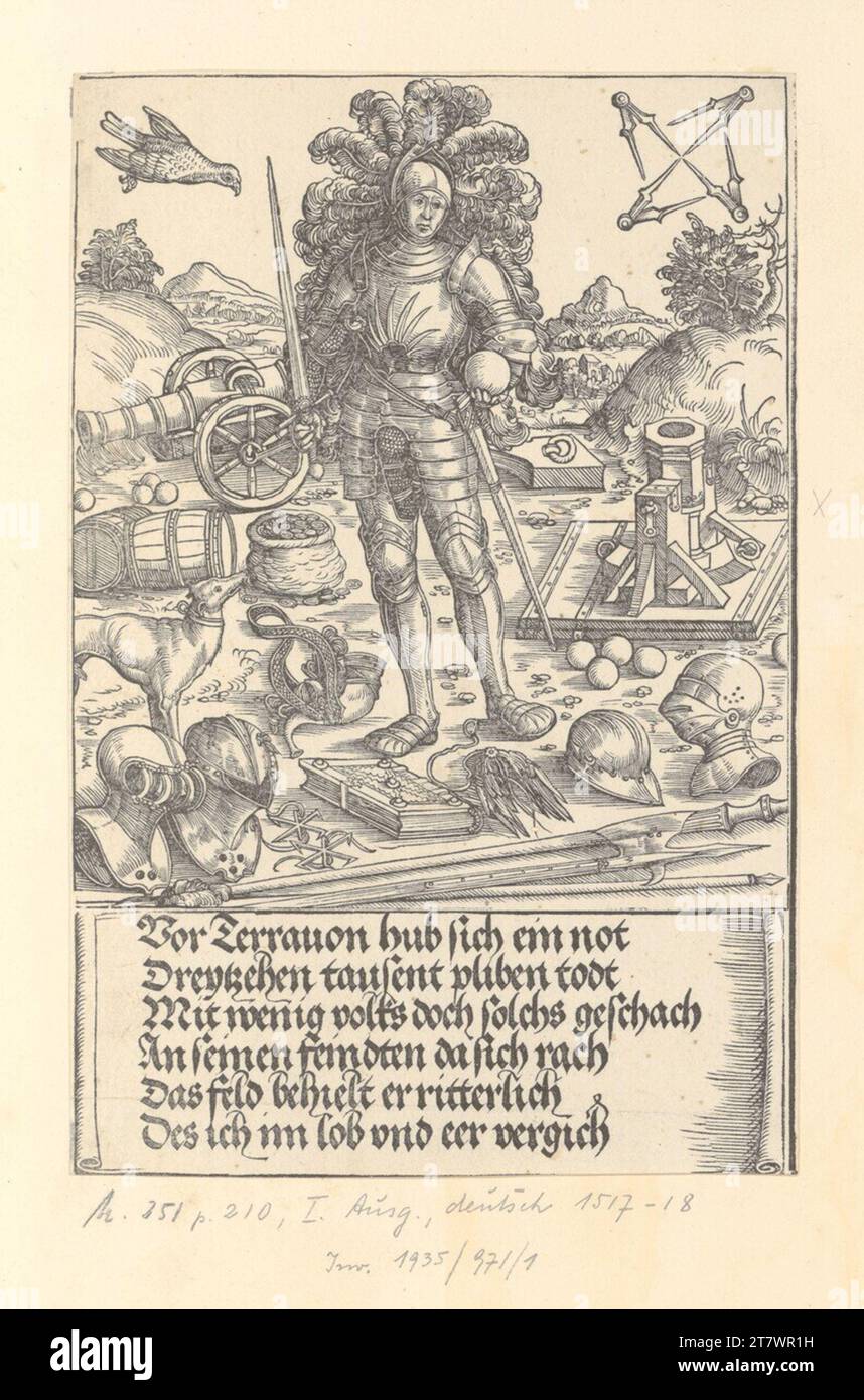 Albrecht Dürer (Workshop) The young Maximilian (the honorary gate of ...