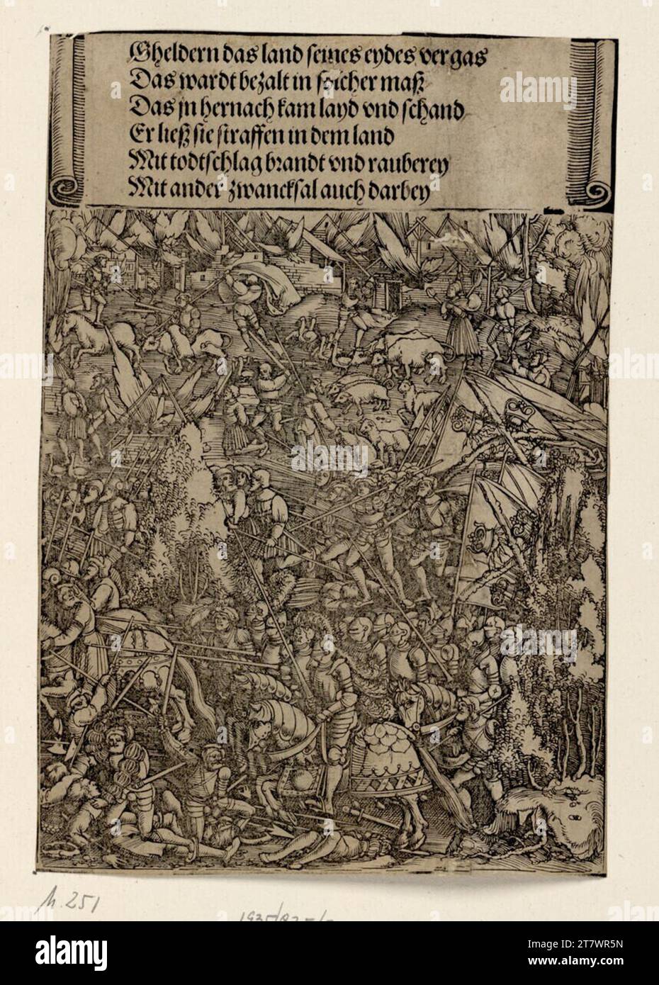 Albrecht Dürer (Workshop) Fear train in Geldern 1505 (the honorary gate ...