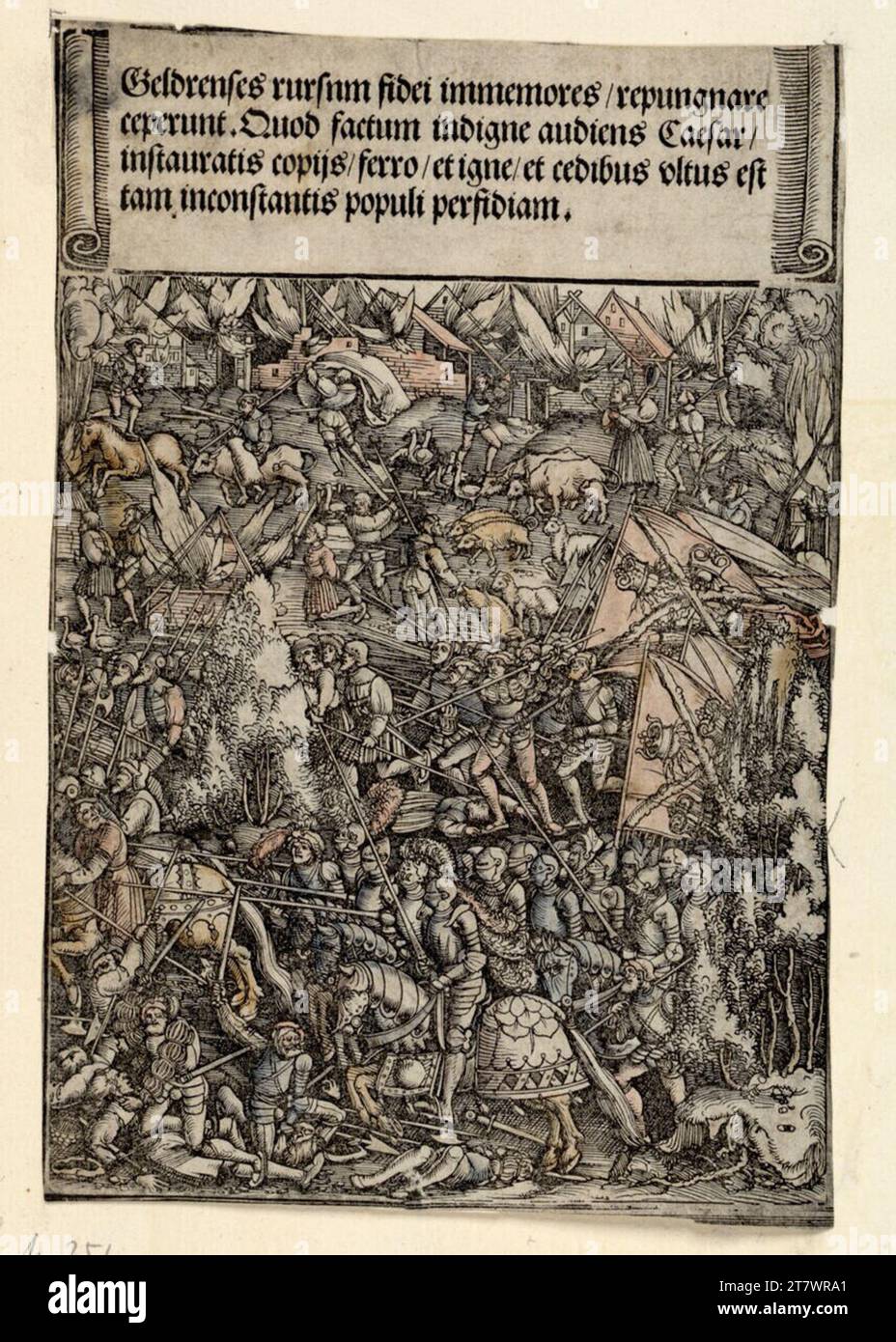 Albrecht Dürer (Workshop) Fear train in Geldern 1505 (the honorary gate ...