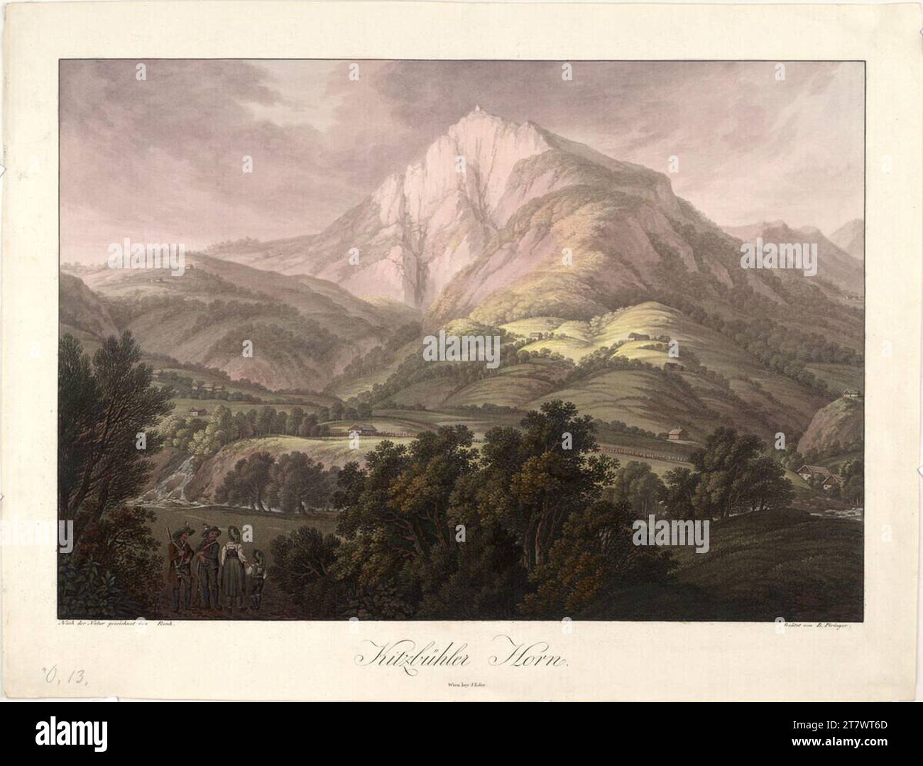 Ferdinand Runk Kitzbüheler Horn. Etching, colored 1801-1805 , 1801/1805 ...