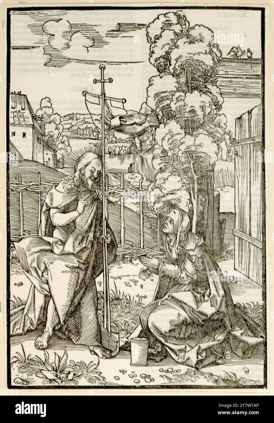 Hans Schäufelin Christ appears Maria Magdalena - Noli Me Tangere ...