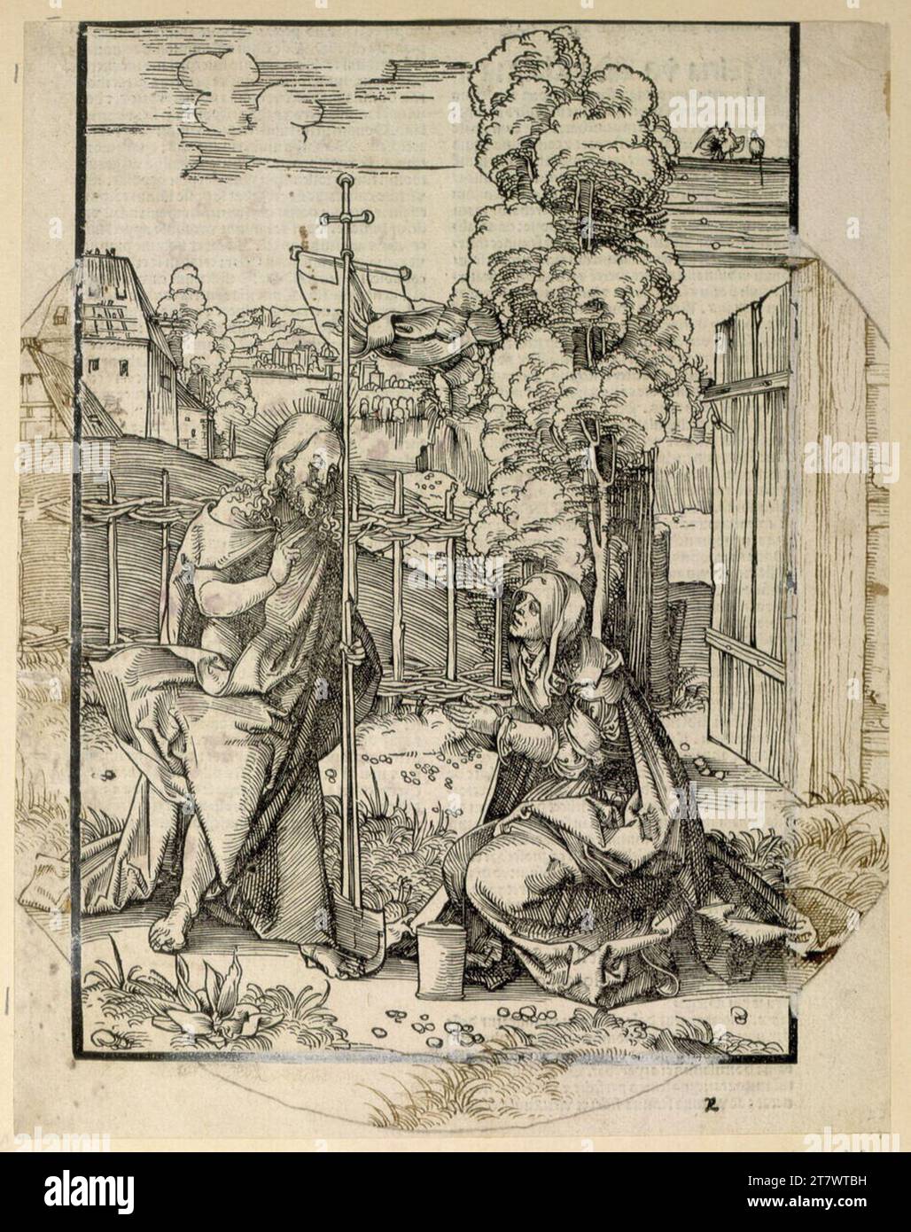 Hans Schäufelin Christ appears Maria Magdalena - Noli Me Tangere (disc ...