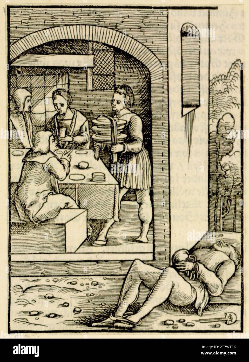 Meister IS mit der Schaufel The parabola from the invitation to the royal wedding. Woodcut ...