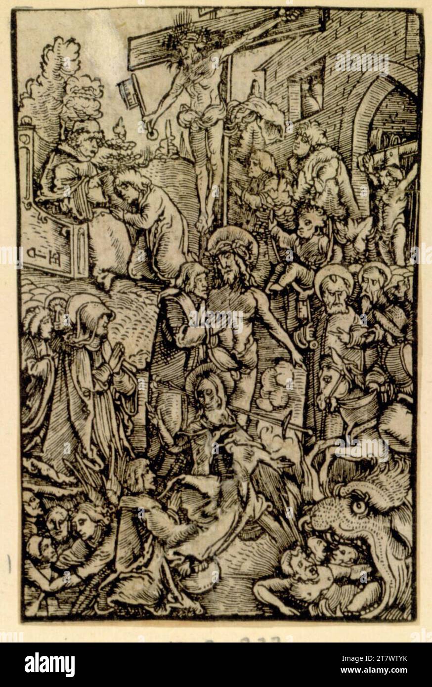 Hans Schäufelin The church as mediator of divine grace. Woodcut 1513 ...