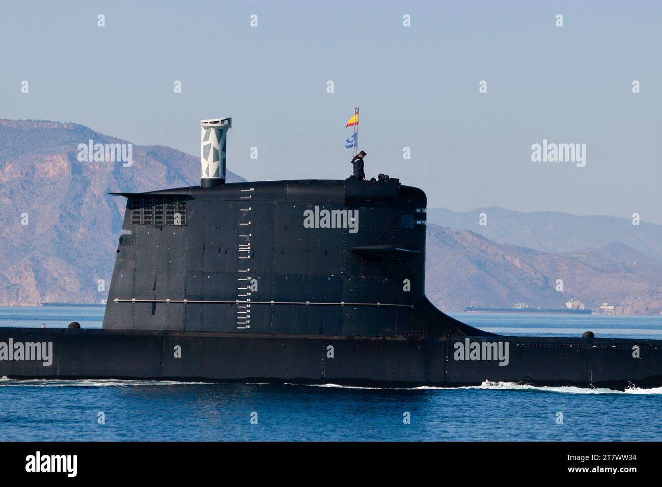 View of the submarine Isaac Peral (S-81), on November 17, 2023, at ...