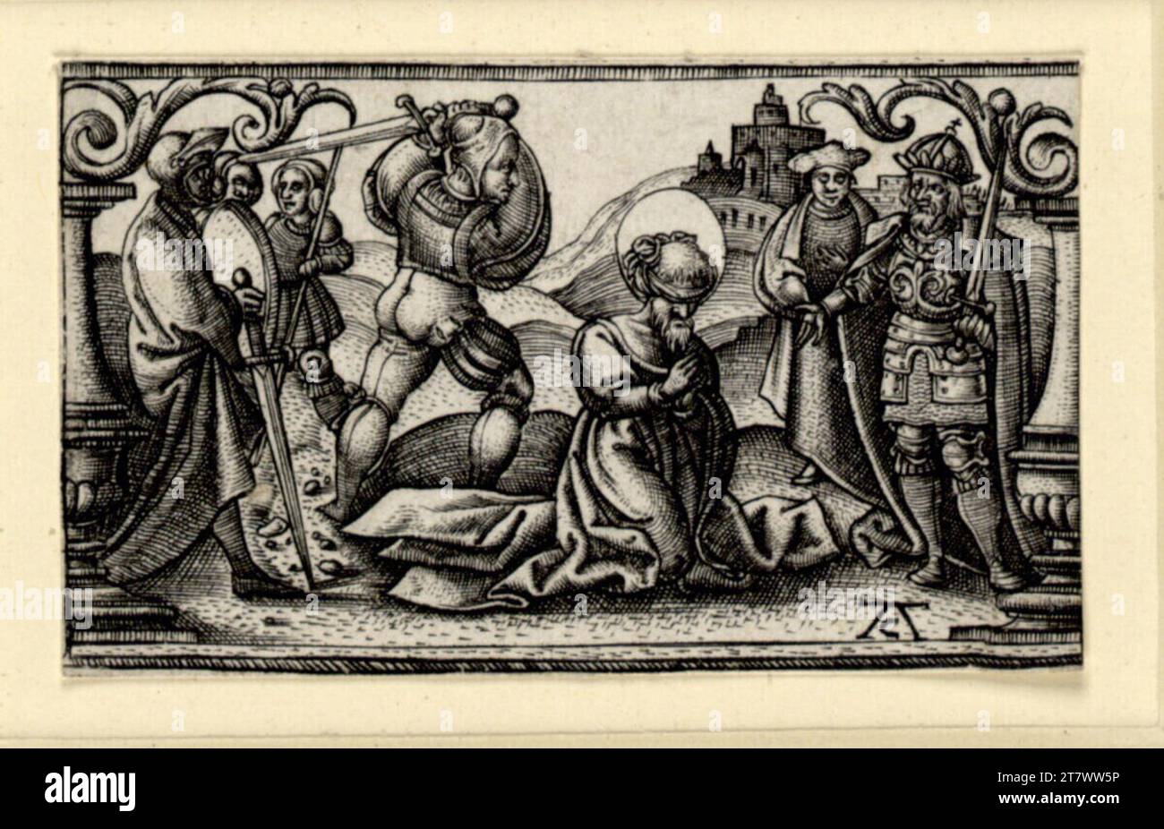 Monogrammist AC The beheading of St. Paul. Copper engraving print 1 ...